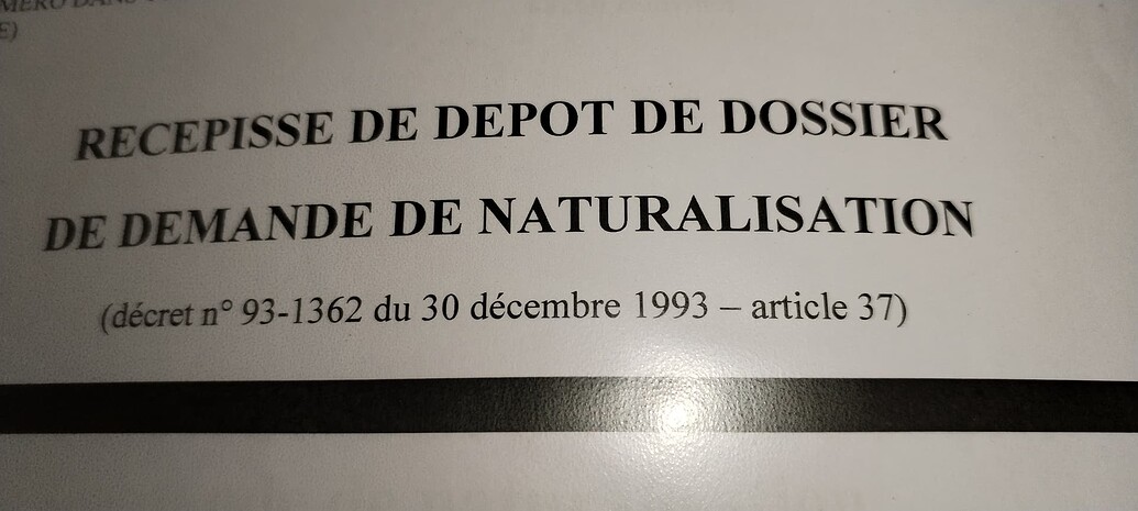 Récépissé de complétude - Naturalisation Par Décret - Démarches ...