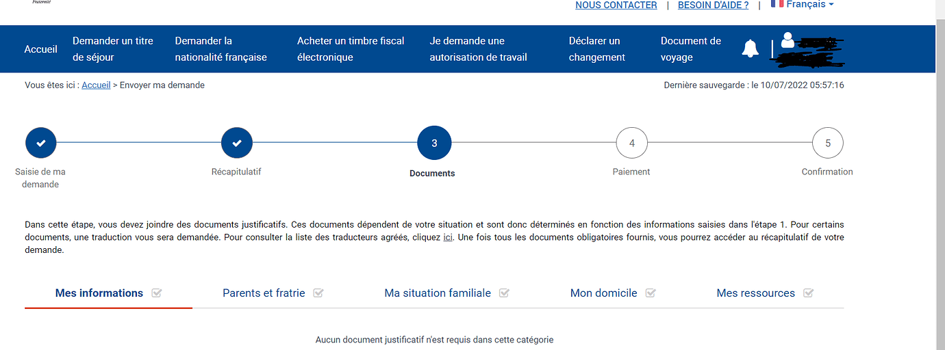 Bloqué au point 3 (Documents) de la procédure de demande de nationalité ...